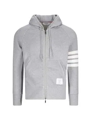 Thom Browne Striped Button-up Cardigan - Grey
