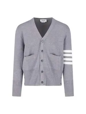 Thom Browne 100% Virgin Wool Crewneck Sweater - Grey