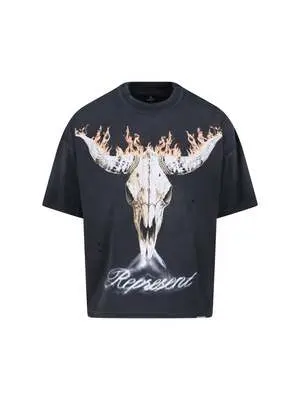 REPRESENT Hemp-cotton T-shirt - Black