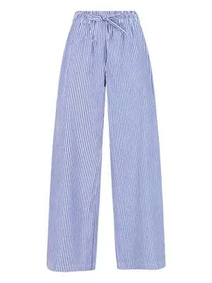 PAROSH 100% Cotton Trousers - Blue