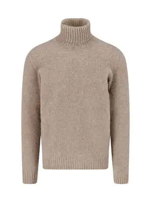 DRUMOHR 100% Lambswool Crewneck Sweater - Beige