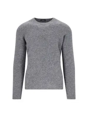 DRUMOHR 100% Lambswool Crew Neck Sweater - Grey