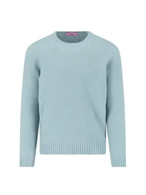 DRUMOHR DRUMOHR 100% Lambswool Crewneck Sweater Light Blue