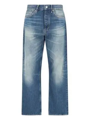 SUNFLOWER Motif Denim Jeans - Blue