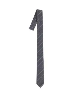 Thom Browne Striped Neck Tie - Grey