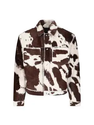 REPRESENT Cow Print Faux Fur Jacket - Multicolour