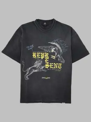 REPRESENT Graphic Cotton T-shirt - Black
