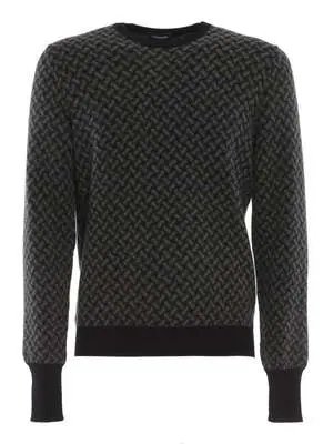 DRUMOHR 100% Cashmere Crewneck Sweater - Navy