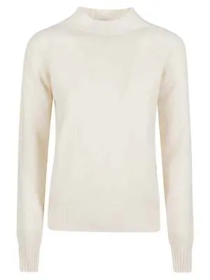 DRUMOHR 100% Lambswool Crewneck Sweater - Ivory