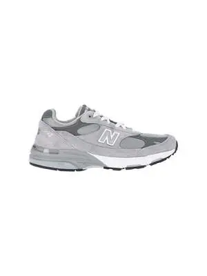 NEW BALANCE 100% Pigskin & Mesh Lace-up Sneakers - Grey