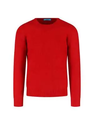 DRUMOHR 100% Lambswool Crewneck Sweater - Red