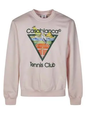 Casablanca Classic Graphic Cotton Sweatshirt - Rosa