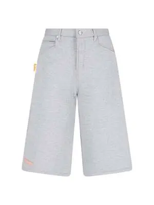 PDF Wide-leg Sweat Shorts With Belt Loops And Button Closure