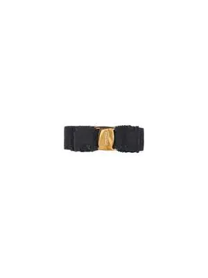 FERRAGAMO Braided Belt With Brass Hardware - Black