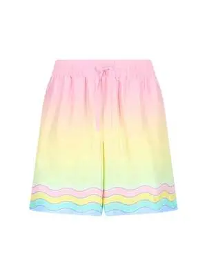 Casablanca Silk Graphic Pattern Trousers - Multicolour