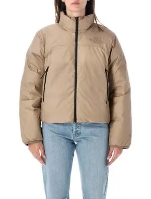 The North Face Cropped Puffer Jacket Beige