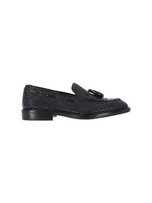 ALEXANDER HOTTO 100% Leather Flat Shoes - Black