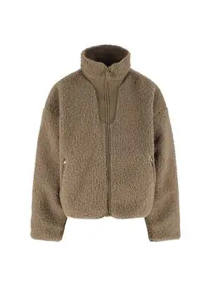 ENTIRE STUDIOS Zip-up Bomber Jacket In Wool Blend - Brown