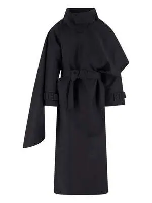 ENTIRE STUDIOS 100% Cotton Belted Jacket - Black