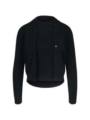 CANESSA 100% Cashmere Crewneck Sweater - Black