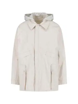 LEMAIRE Lemiare Linen-blend Hooded Jacket - Cream