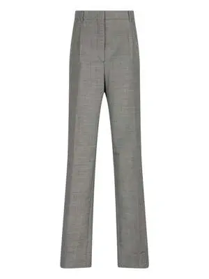 Prada 100% Wool Tailored Trousers - Grey