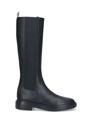Thom Browne Calf Leather Chelsea Boots - Black