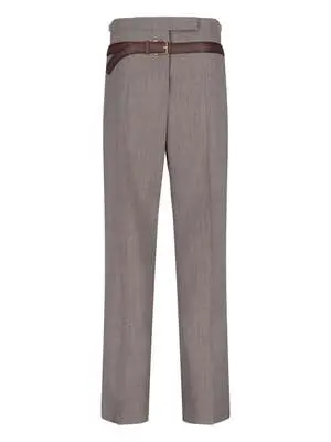 Prada Tailored Wool-blend Trousers - Brown