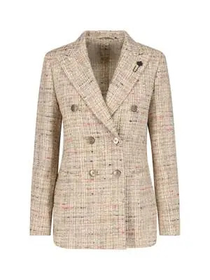 LARDINI Multimaterial Knit Jacket With Soft Structure - Multicolour