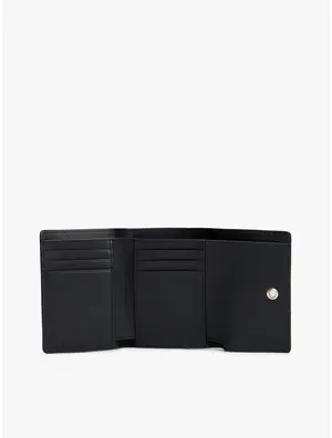 Tommy Hilfiger Monogram Clasp Pebbled Trifold Wallet