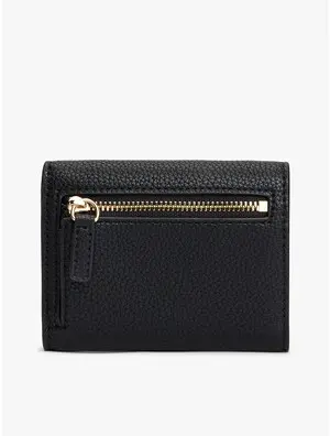 Tommy Hilfiger Monogram Clasp Pebbled Trifold Wallet