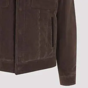 TOM FORD 900 Wale Cord Sherling Collar Trucker