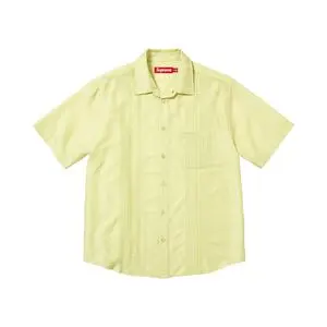 Supreme Pintuck Short-sleeve Shirt 'lime - Green