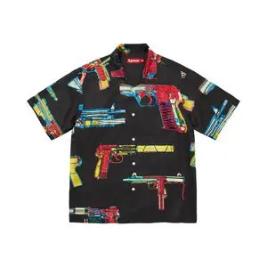 Supreme Guns Silk Short-sleeve Shirt - Black