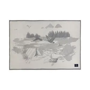 Aimé Leon Dore Jacquard Throw Blanket 'pristine - White