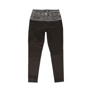 Amiri Contrast Leather Skinny Jeans /aged - Black