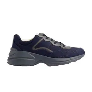 Gucci Macro Gg Canvas 'navy Grey - Blue