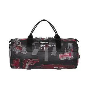 Supreme Guns Embroidered Leather Duffle Bag