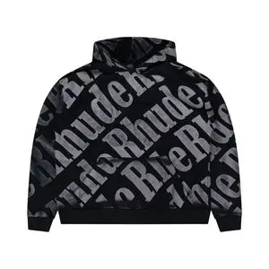 Rhude All Over Hoodie - Black