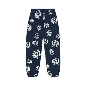 DENIM TEARS Bstroy Silver Print Sweatpants - Blue