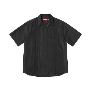 Supreme Pintuck Short-sleeve Shirt - Black