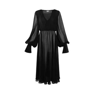 VESTIAIRE D'UN OISEAU LIBRE Sheer Midi Dress