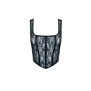 VESTIAIRE D'UN OISEAU LIBRE Lace Corset - Black