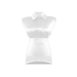 VESTIAIRE D'UN OISEAU LIBRE Sleeveless Silk Mini Dress - White