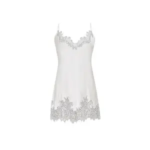 AVENUE 8 Lace Detailed Mini Cami Dress - White