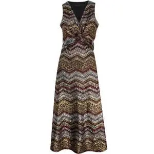 ME & THEE Near Or Far Metallic Stripe Dress