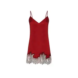 AVENUE 8 Lace Detailed Mini Dress - Red