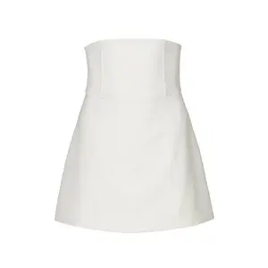 VESTIAIRE D'UN OISEAU LIBRE Wool High Waisted Skirt - White