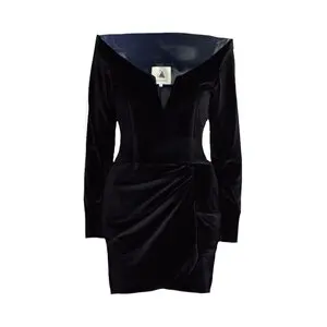 MIRIMALIST Maleficent Velvet Mini Dress - Black