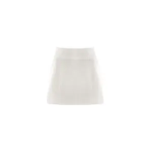 VESTIAIRE D'UN OISEAU LIBRE Cashmere Mini Skirt - White